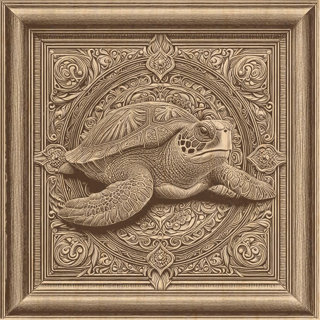 Turtle Laser Engrave, Design for Wood, Plywood, Mdf- Png Format File ...