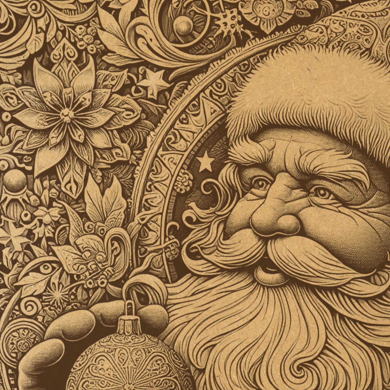 Laser Engraved, Santa Claus Design, Christmas Wood Cut File (PNG) - Etsy