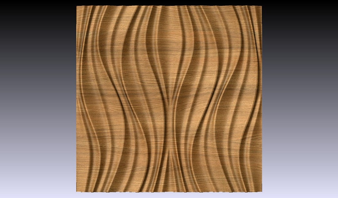 3D Wave Panel, STL Model for CNC Router or 3D Printer - Etsy