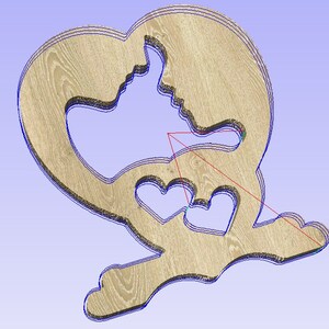 Valentines Day Statue CNC File, Wood Heart Couple (stl, Ai, Dxf, Eps ...
