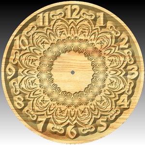Clock-vector File for V-carving. Files for CNC ai, Eps, Dxf - Etsy