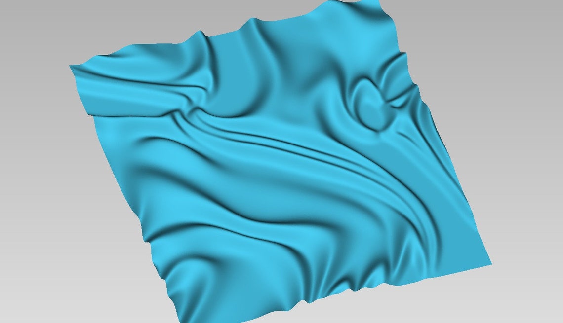 Art 3D Model 3D Stl Panel Crumpled Cloth Wave Surface CNC - Etsy