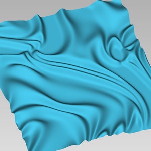 Art 3D Model, 3D Stl Panel, Crumpled Cloth, Wave Surface, CNC Stl Mesh ...