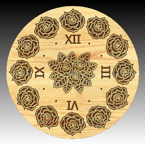 Clock-vector File for V-carving. Files for CNC (ai, Eps, Dxf) - Etsy