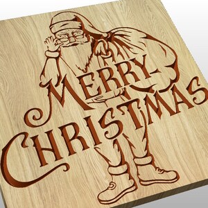 Santa Claus, Merry Christmas CNC File, Vector Graphics (ai, Dxf, Eps ...