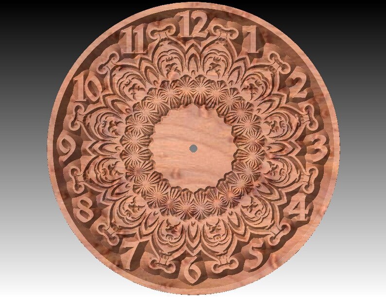 Clock-vector File for V-carving. Files for CNC ai Eps Dxf - Etsy