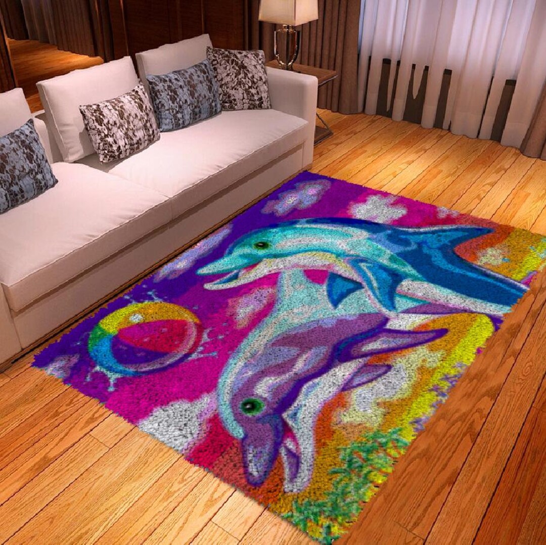 Custom Welcome Mat Latch Hook Kit and Rug: Personalized Door Mats for ...