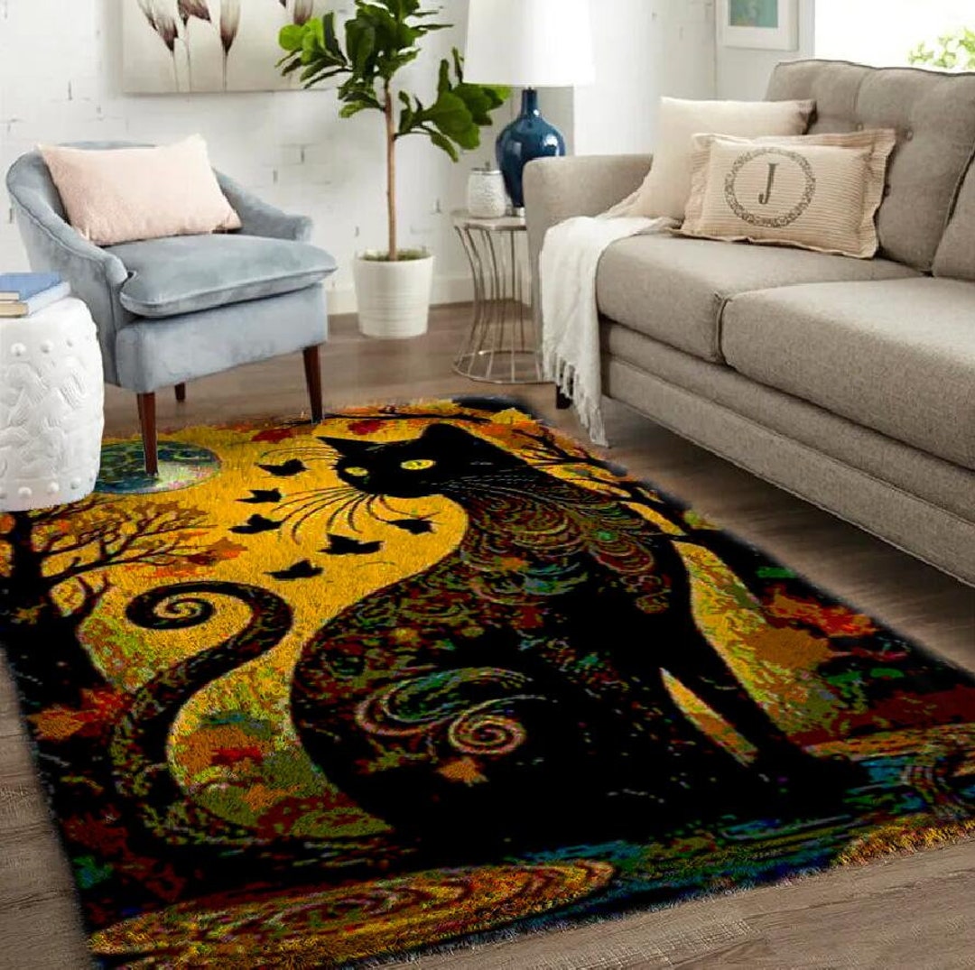 DIY Latch Hook Rug Kit: Cat Design, Acrylic Yarn (33x24in) - Etsy UK