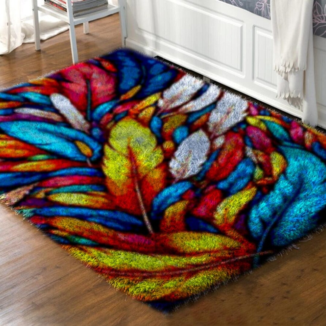 Customized Latch Hook Rug and Kit - Make a One-of-a-kind Floor Piece ...