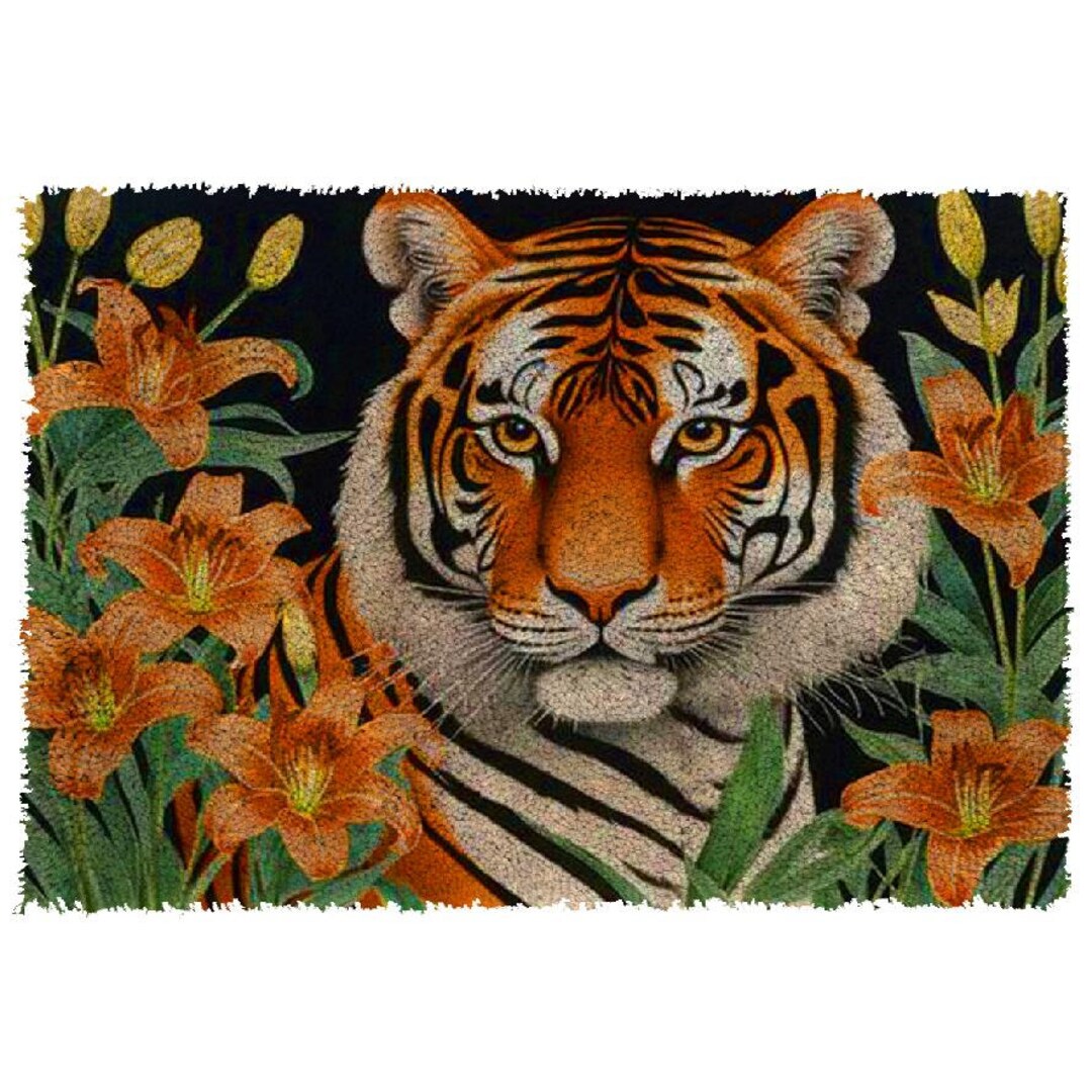 Contemporary Latch Hook Kit and Rug: Abstract Decor for Modern Home ...