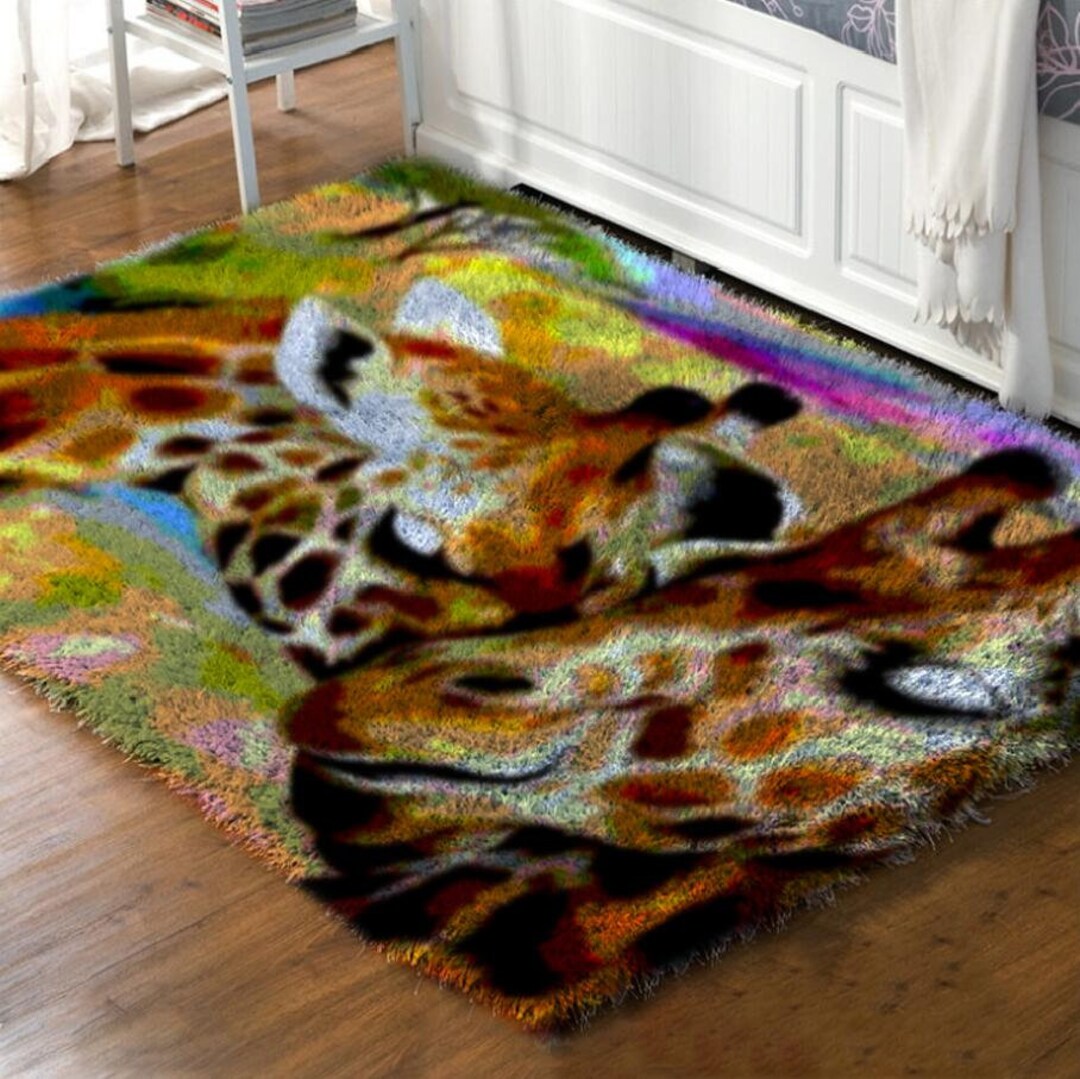 Latch Hook Rug Animal Deer Kits, DIY Carpet Rug Chunky Yarn Arts ...