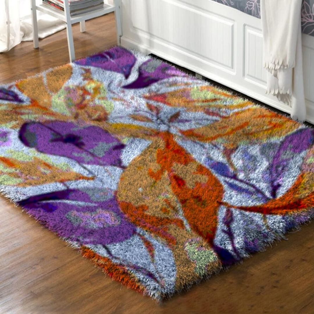 Contemporary Latch Hook Rug and Kit - Modernize Your Home With Handmade ...