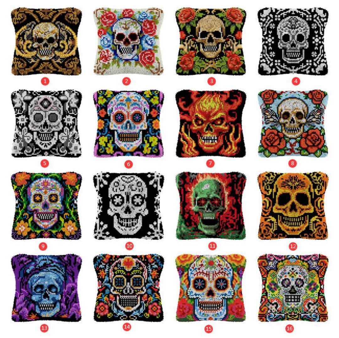 Colorful Latch Hook Pillow Kit for Kids Fun and Easy DIY Project Unique ...