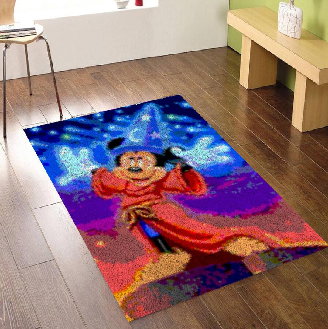 Cartoon Latch Hook Rug Kits Plush Wall Tapestry Kits Style DIY Carpet ...