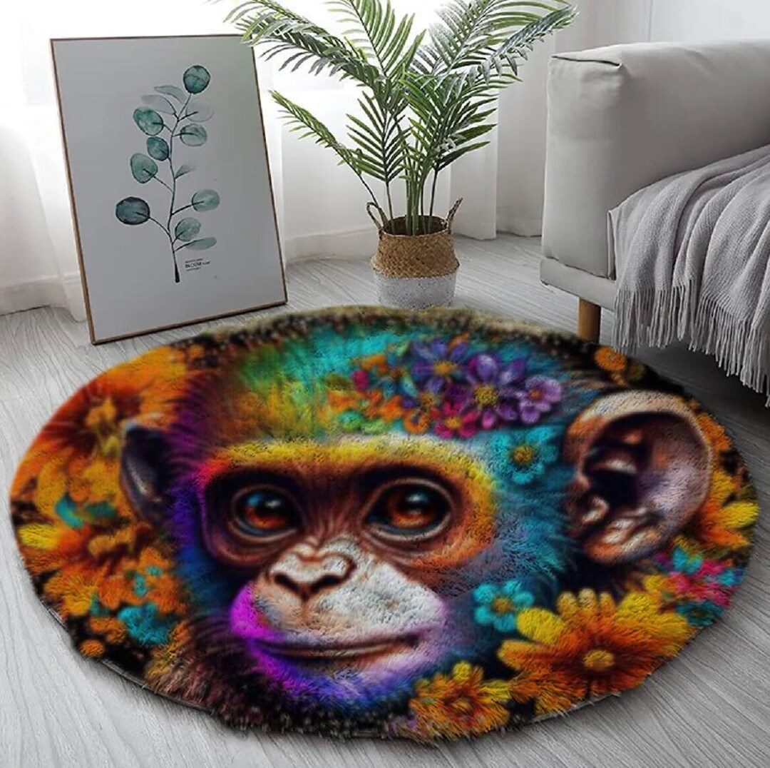 Embrodiered Round Rug: Latch Hook Kit for a Decorative Floor - Round ...