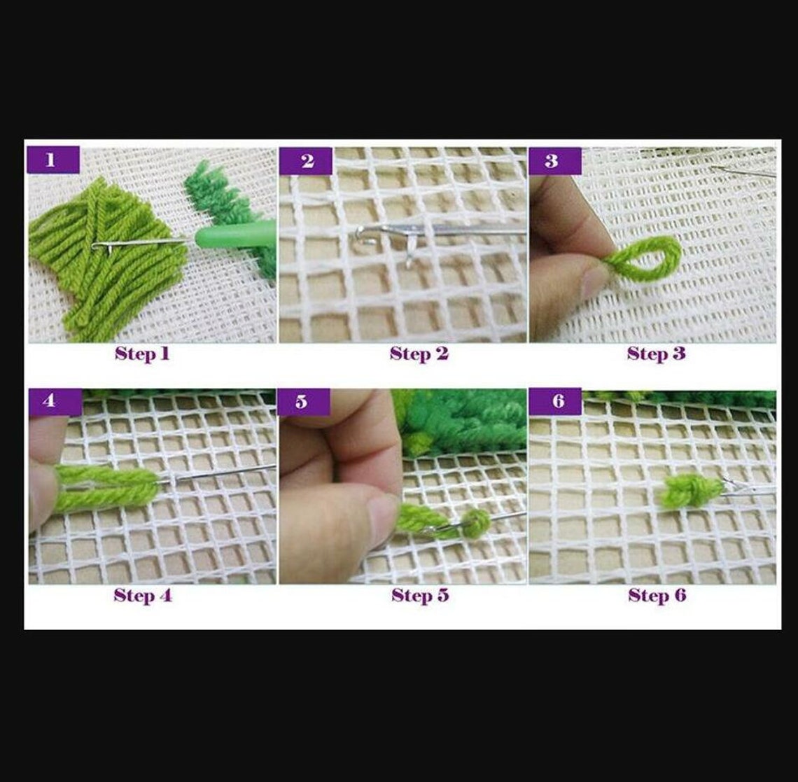 Latch Hook Kits Make Your Own Cushion Landscape Pre-printed - Etsy