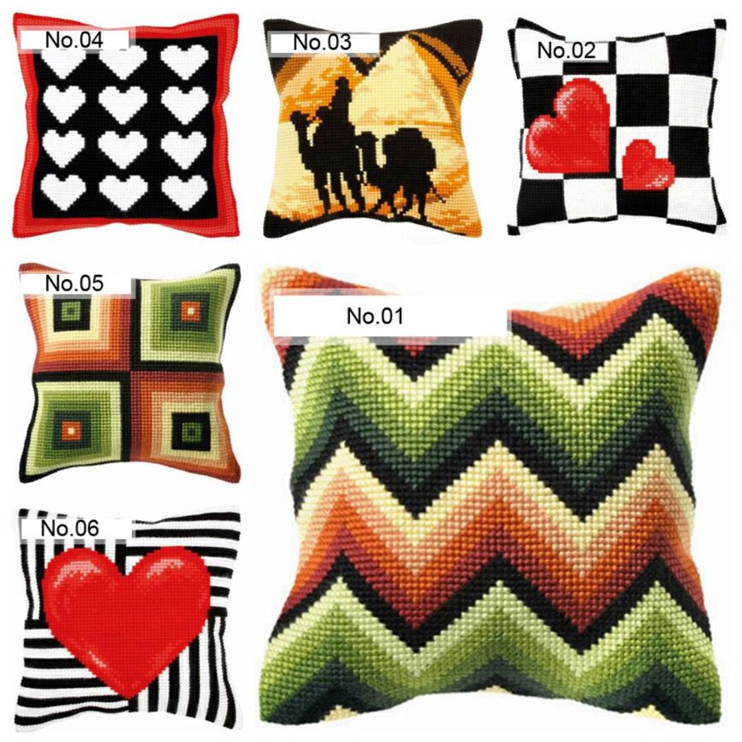 Latch Hook Kits Make Your Own Cushion Lattice Lattice Pre-printed ...