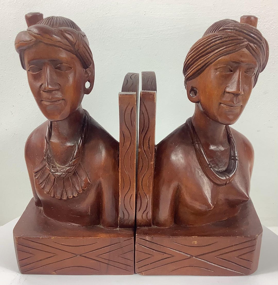 Hand Carved Wooden Traditional Tribal Igorot Philippines Man & Women ...