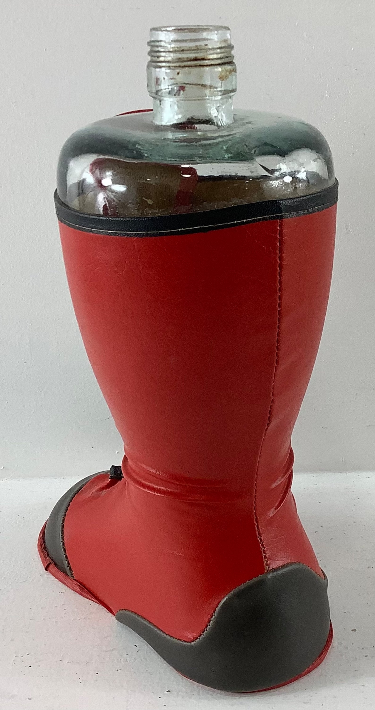 Vintage Red Boot Liquor Decanter Wine Bottle Empty Glass Bottle - Etsy