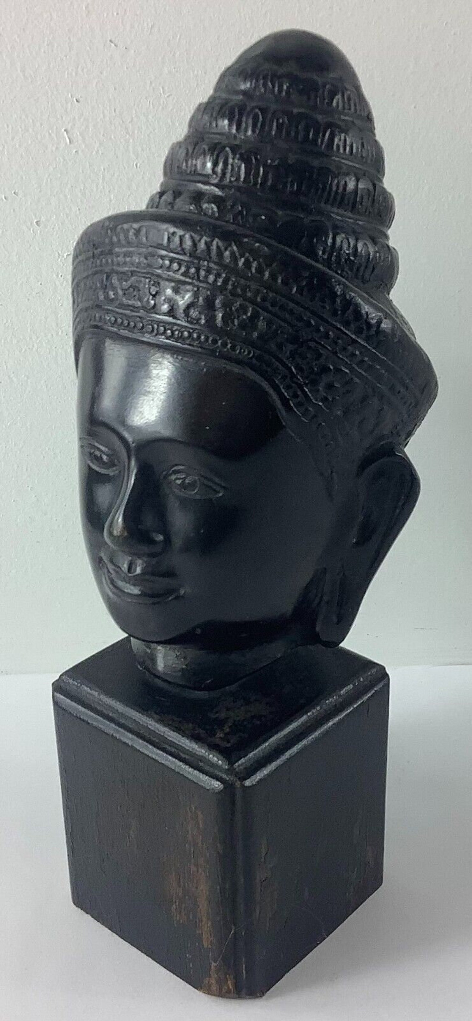 Nguyen Thanh Le Bronze Head Bust Vietnamese Asian Traditional Headdress ...