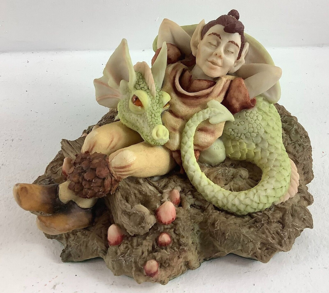 1988 Enchantica Holland Studio Craft Jonquil & Rattaj Dragon Elf ...