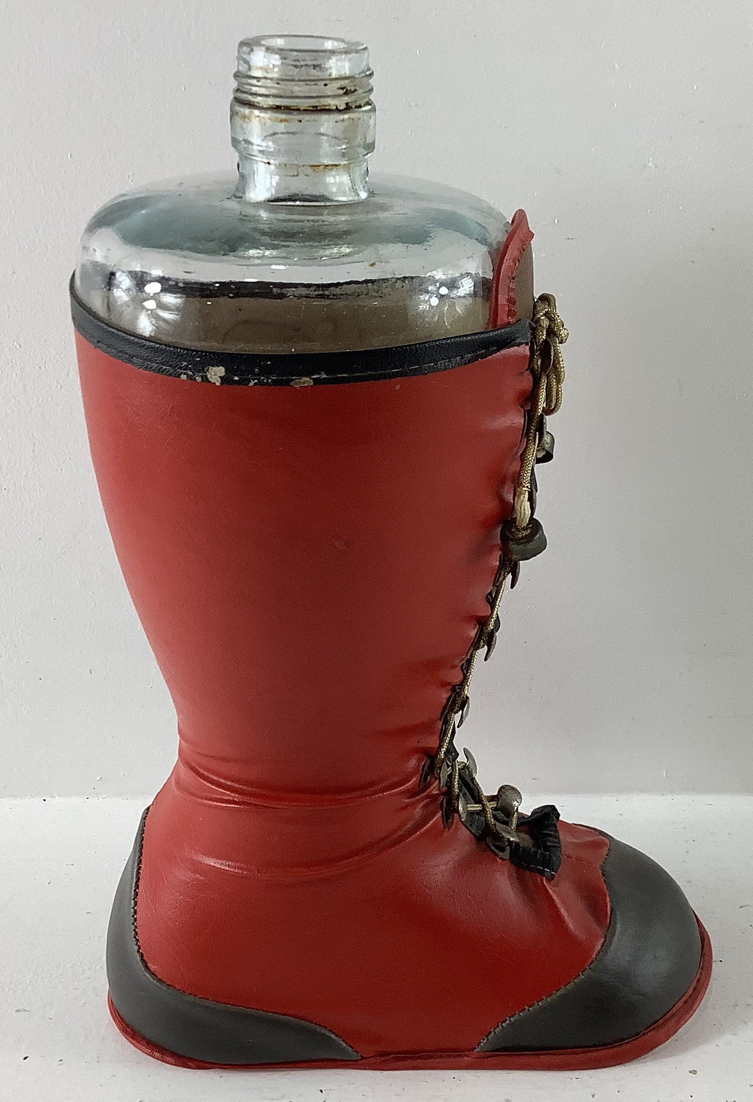 Vintage Red Boot Liquor Decanter Wine Bottle Empty Glass Bottle - Etsy