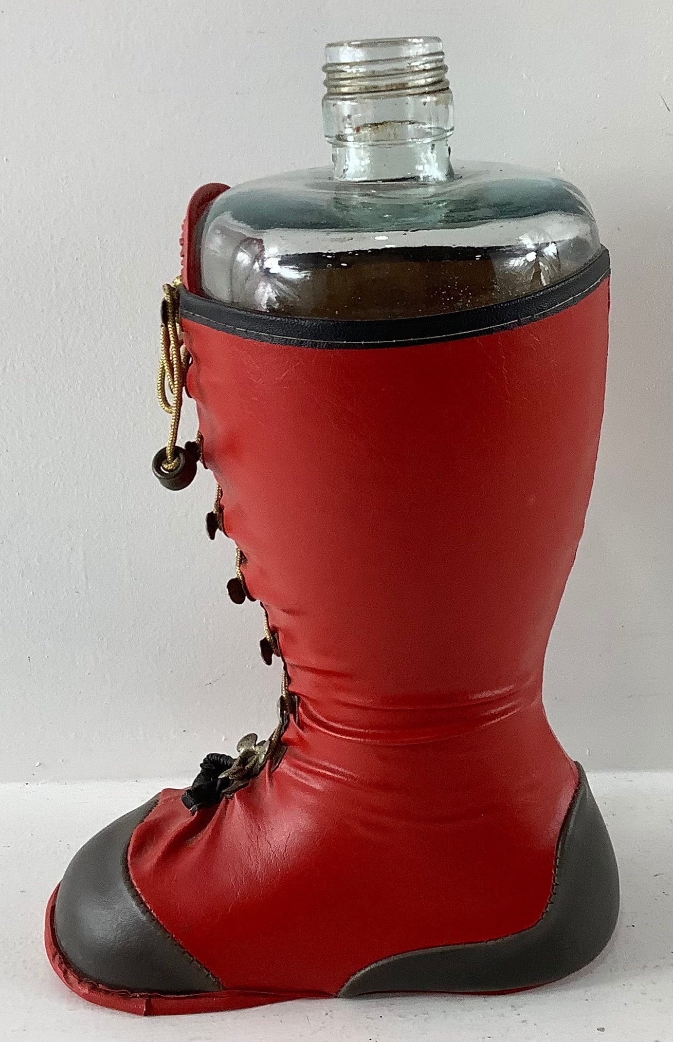 Vintage Red Boot Liquor Decanter Wine Bottle Empty Glass Bottle - Etsy