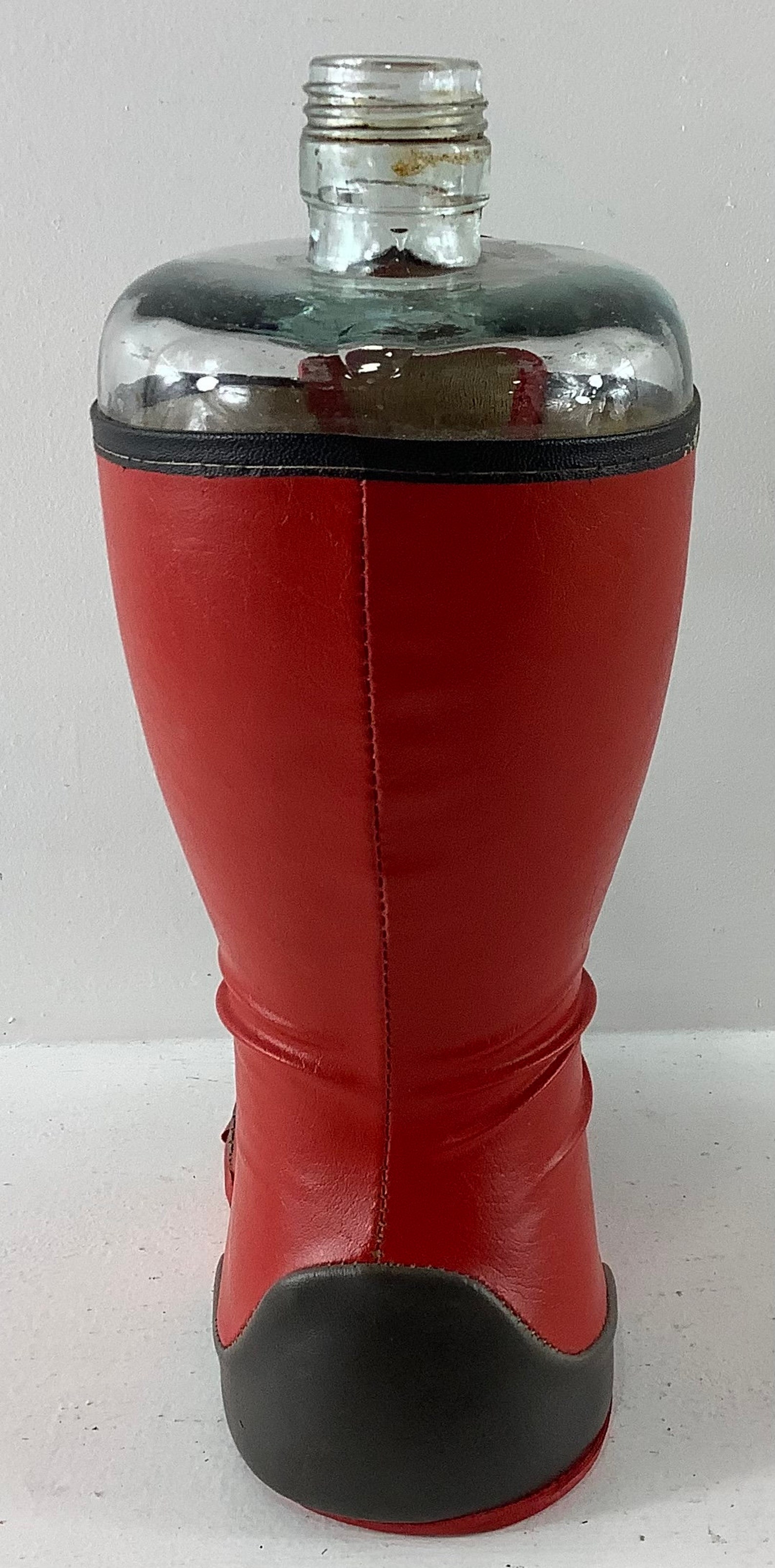 Vintage Red Boot Liquor Decanter Wine Bottle Empty Glass Bottle - Etsy