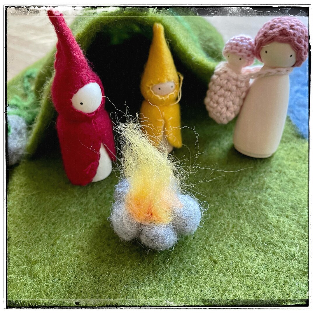 Spielmatte, Landschaft, Wolle, Filz, Pferd, Waldorf, Filzfiguren ...