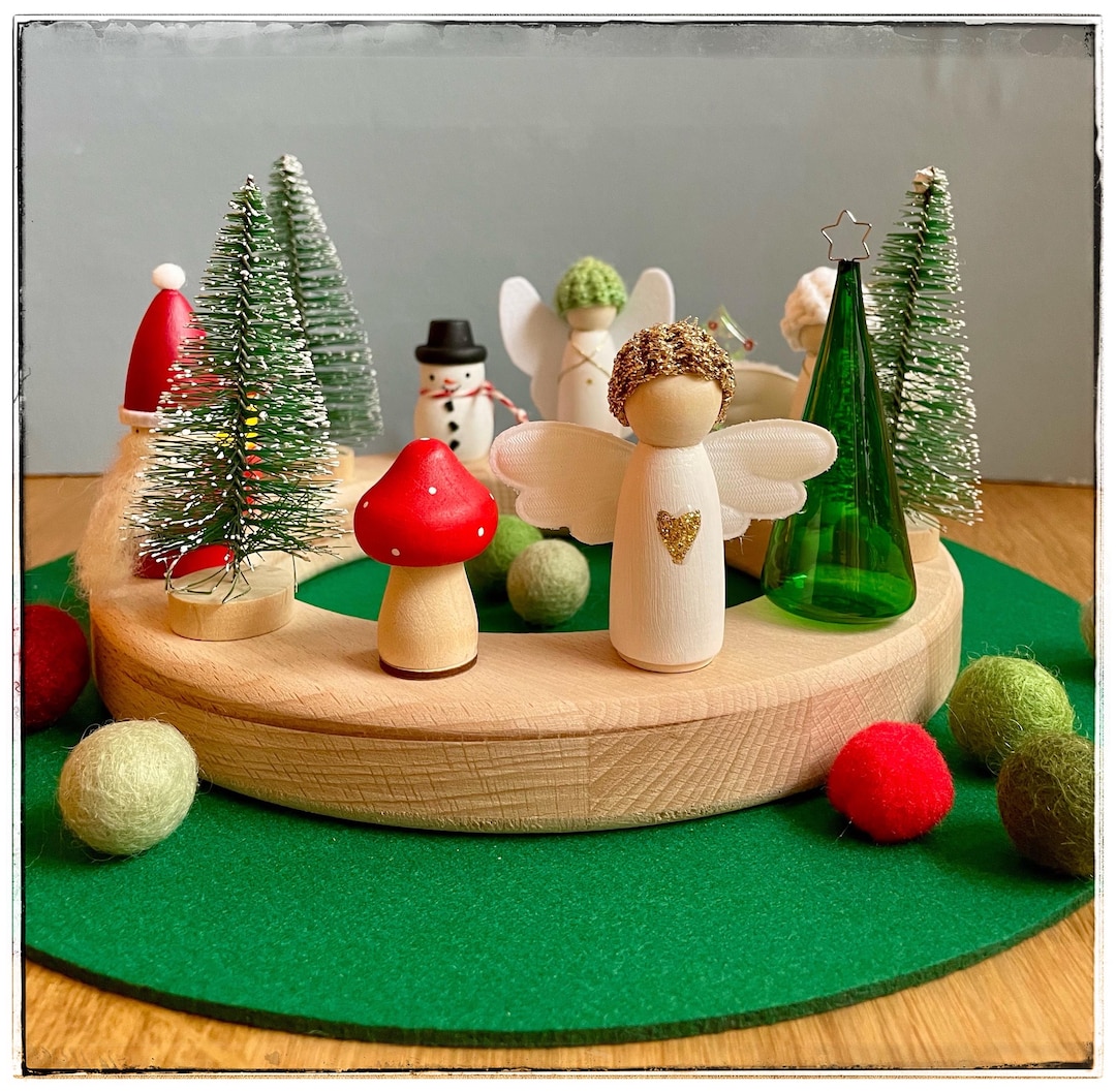 Advent Ring, Advent Wreath, Birthday Ring, Waldorf, Candles, Mushroom ...