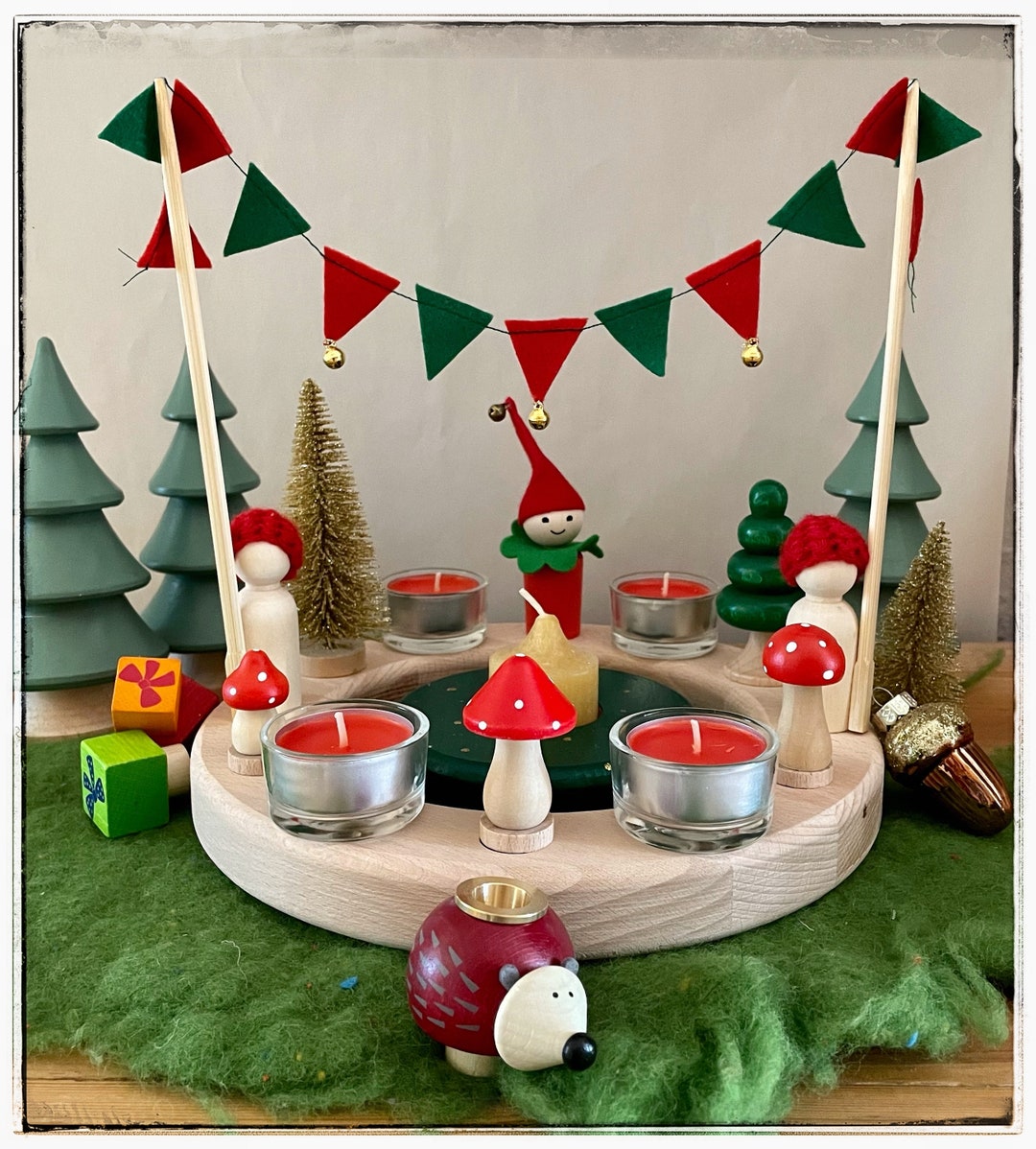 Advent Ring Advent Wreath Birthday Birthday Ring Seasonal - Etsy