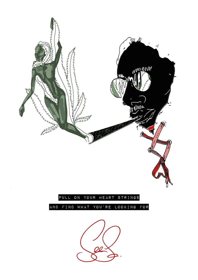 Print of pull on Your Heartstrings and Find What You're Looking For - Etsy