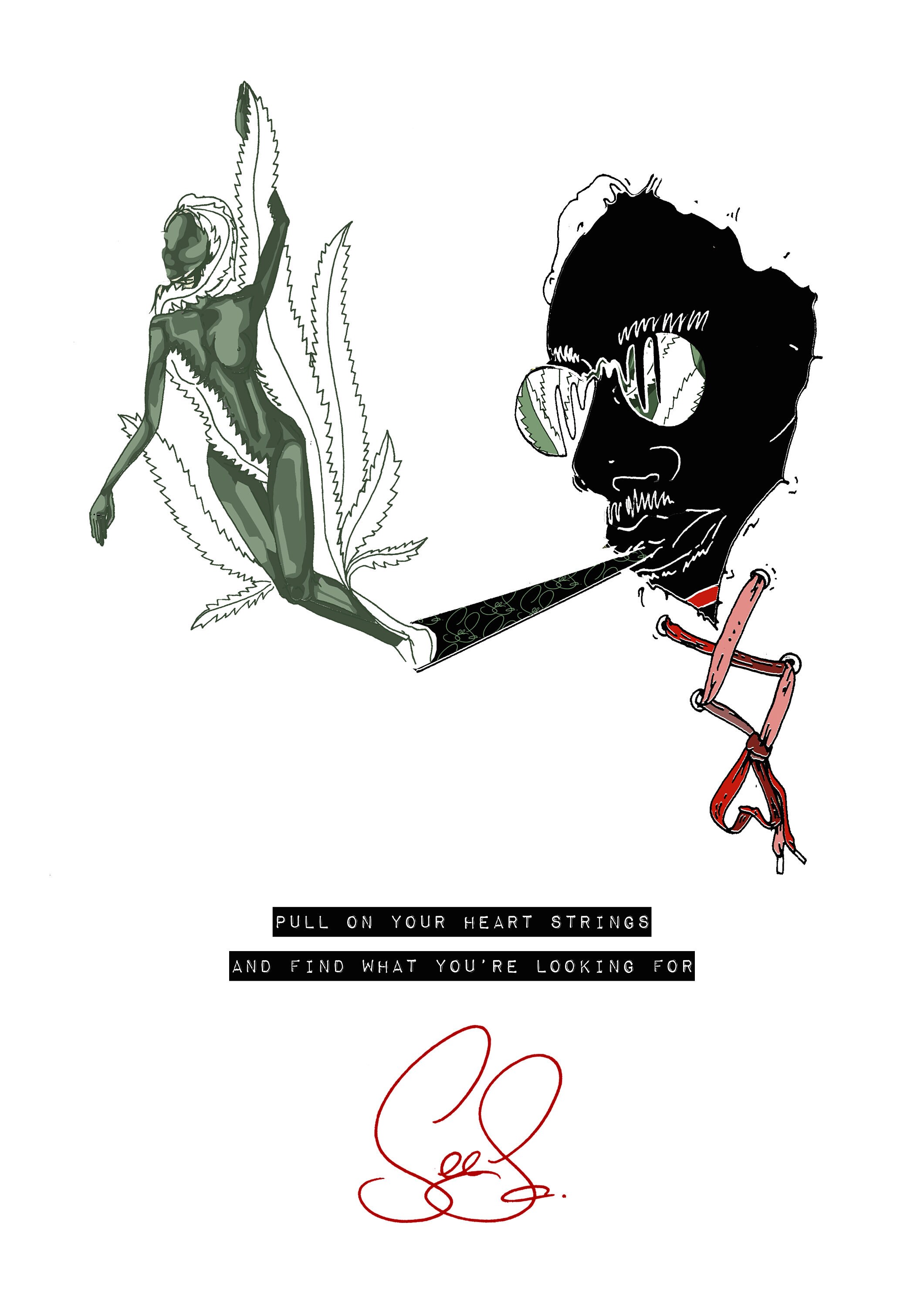 Print of pull on Your Heartstrings and Find What You're Looking For - Etsy