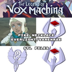 Pike Everlight Necklace + Sarenrae STL 3d Files (VOX MACHINA - Netflix) - Etsy