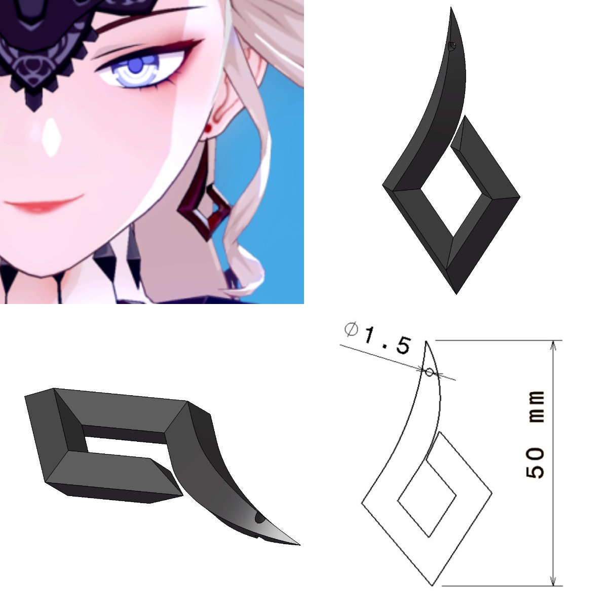 MASK La Signora genshin Impact STL 3D Files - Etsy