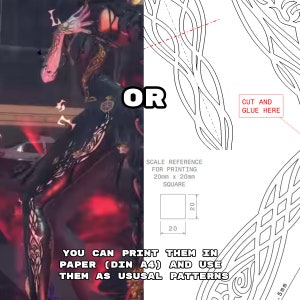 BAYONETTA 3 Lace Patterns (leggings and Gloves) - STL + PDF - Etsy