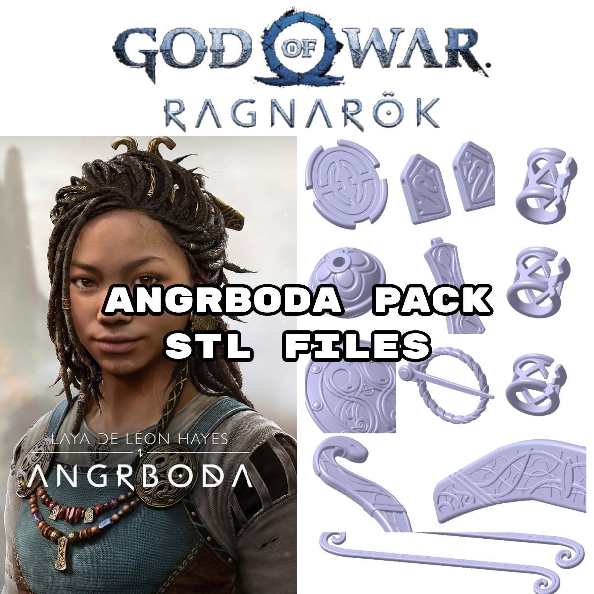 Angrboda STL PACK CHARMS God of War Ragnarok - Etsy