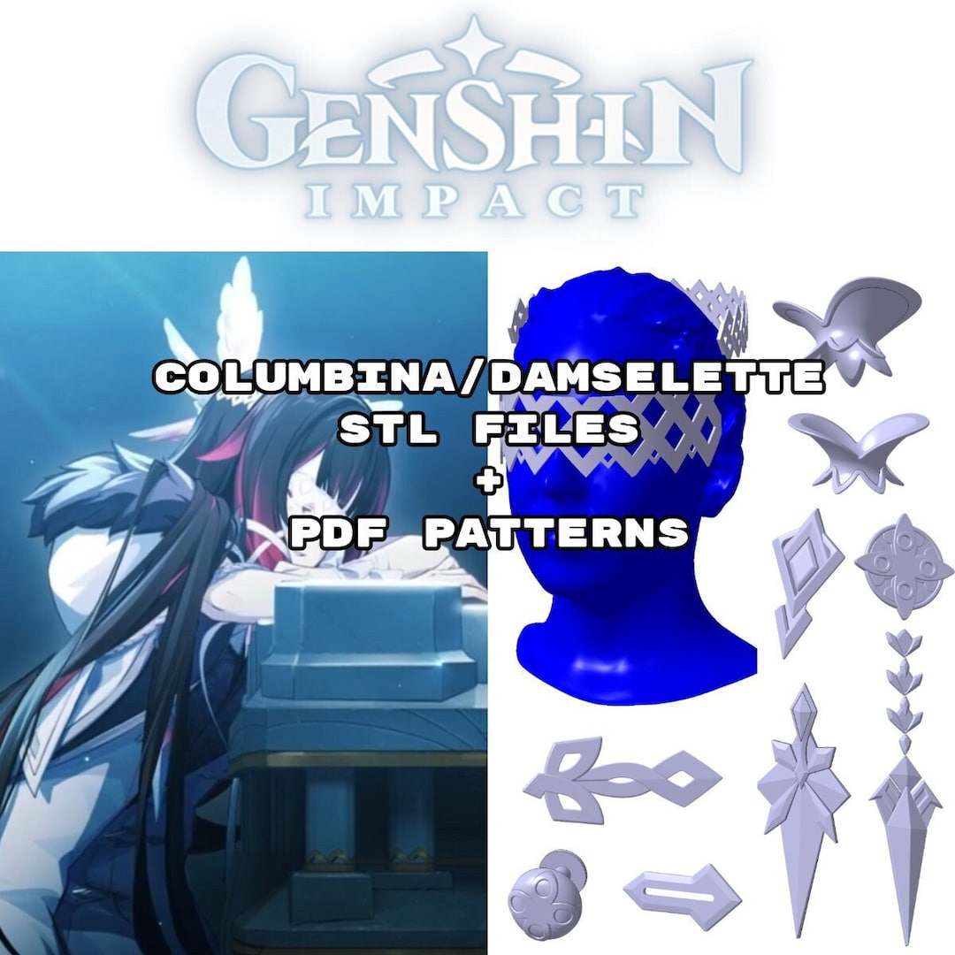 Columbina / Damselette Bundle - 3D FILES STL (genshin Impact) - Etsy
