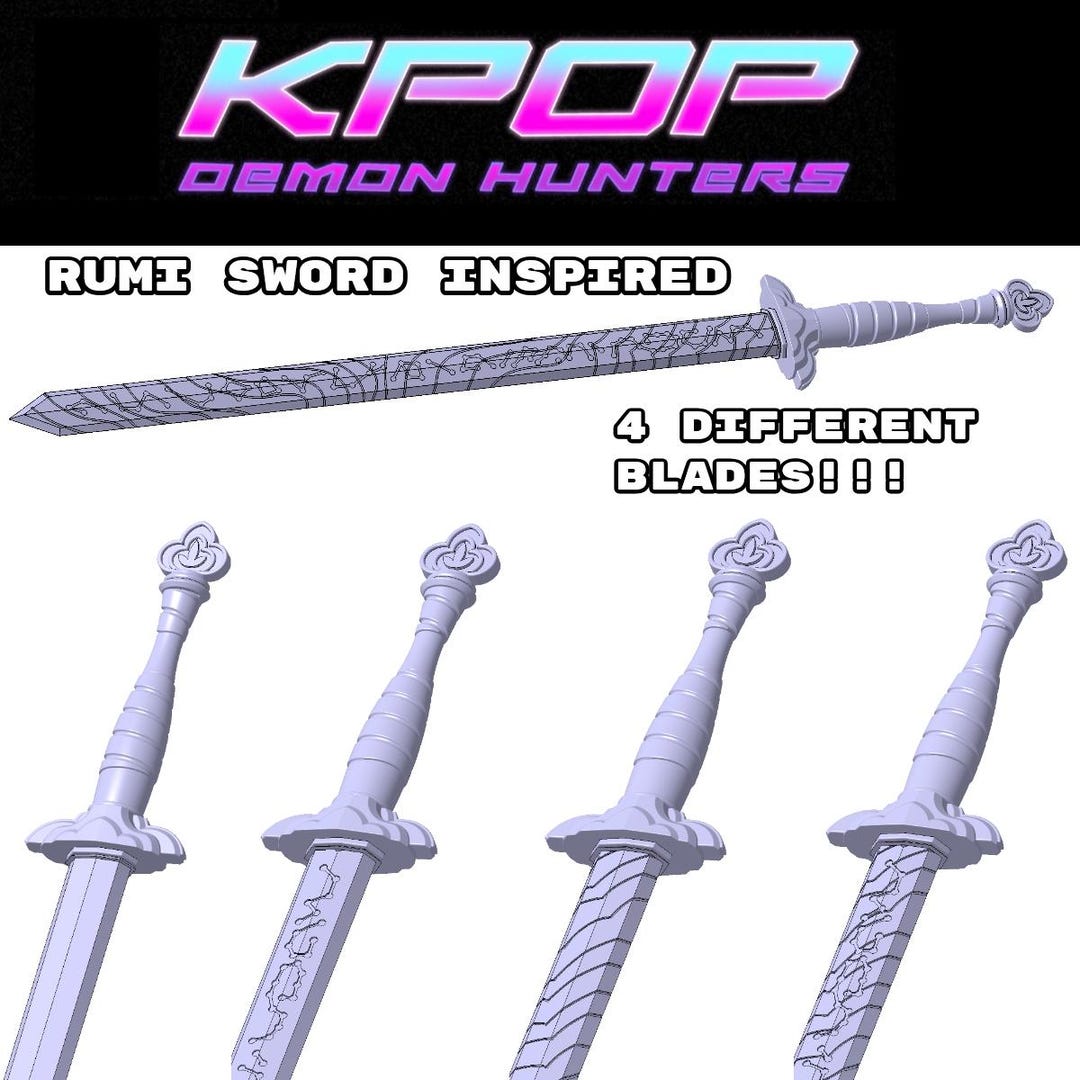 RUMI INSPIRED SWORD (kpop Demon Hunters - Huntrix) - 3D Stl Files - Etsy