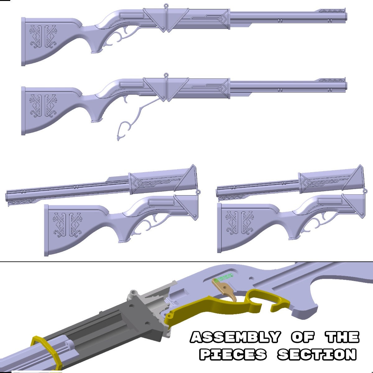 Cait Rifle STL 3D FILES Inspired Fanart - Etsy Australia