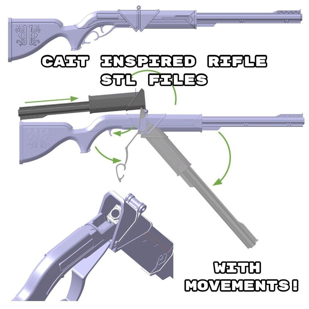 Cait Rifle STL 3D FILES Inspired Fanart - Etsy Australia