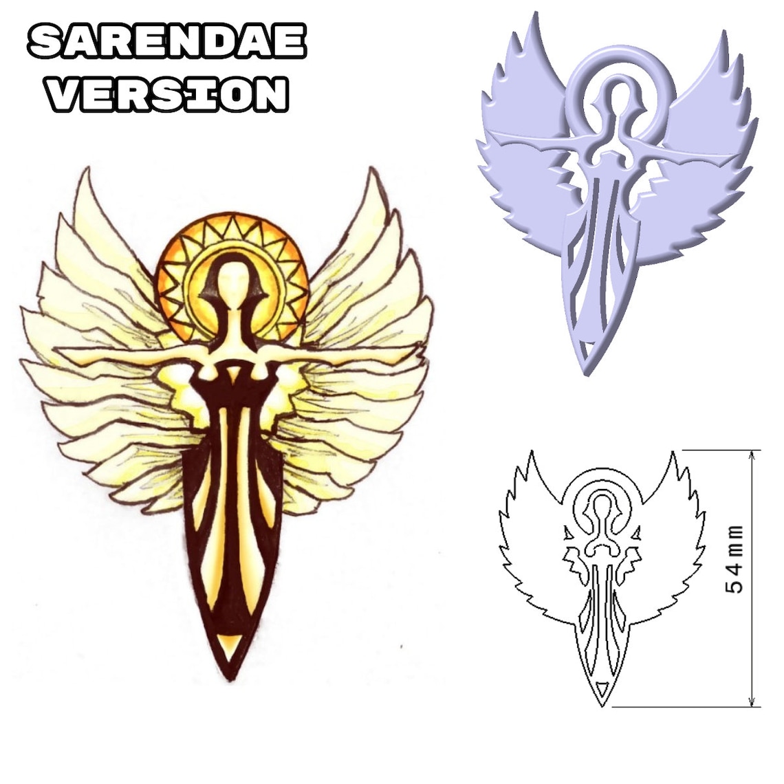 Pike Everlight Necklace Sarenrae STL 3d Files VOX MACHINA - Etsy