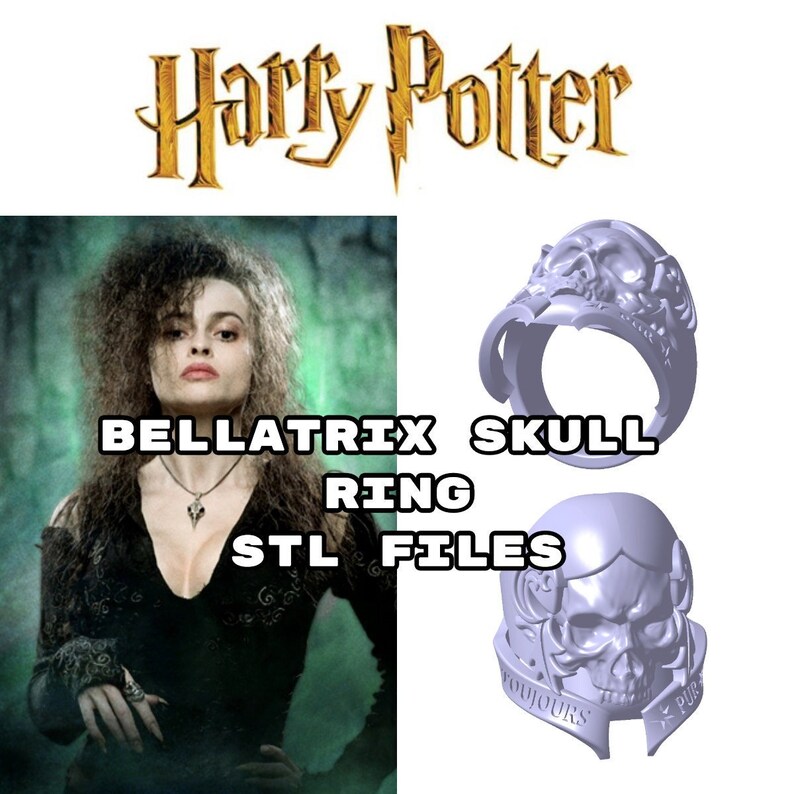 Bellatrix Lestrange Skull Ring STL FILES - Etsy