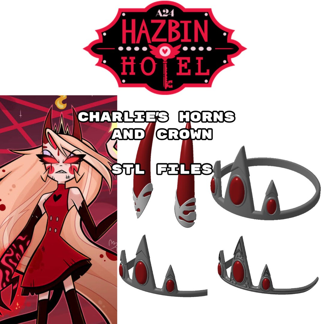 Charlie's Horns and Crown (hazbin Hotel) - 3D STL FILES - Etsy UK