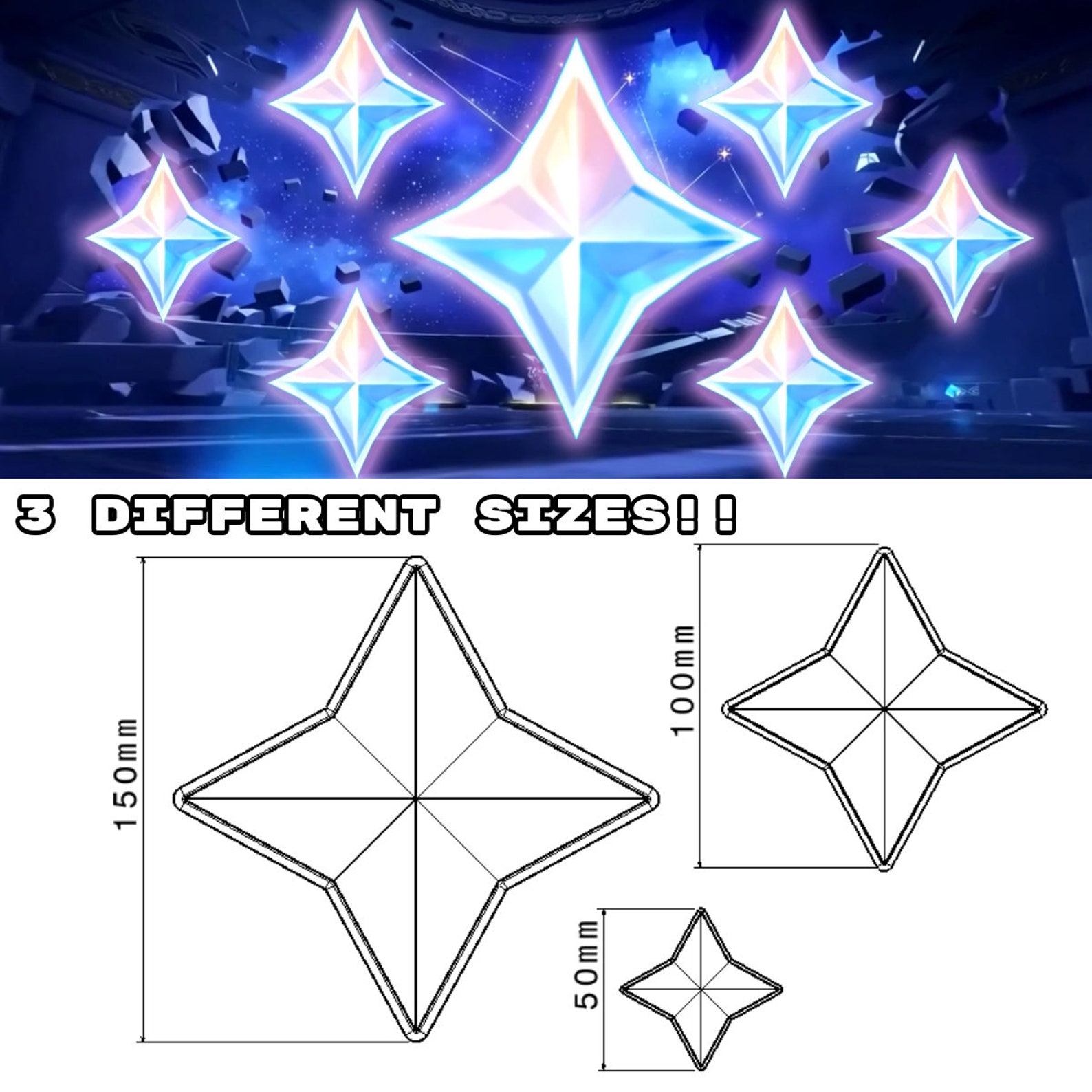 Primogem STL 3D FILES genshin Impact - Etsy