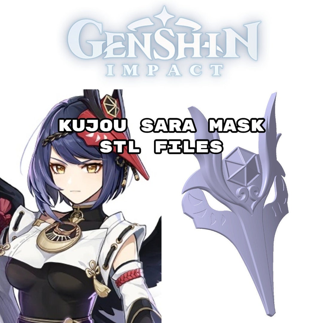 Kujou Sara MASK ARCHIVOS 3D STL genshin Impact - Etsy