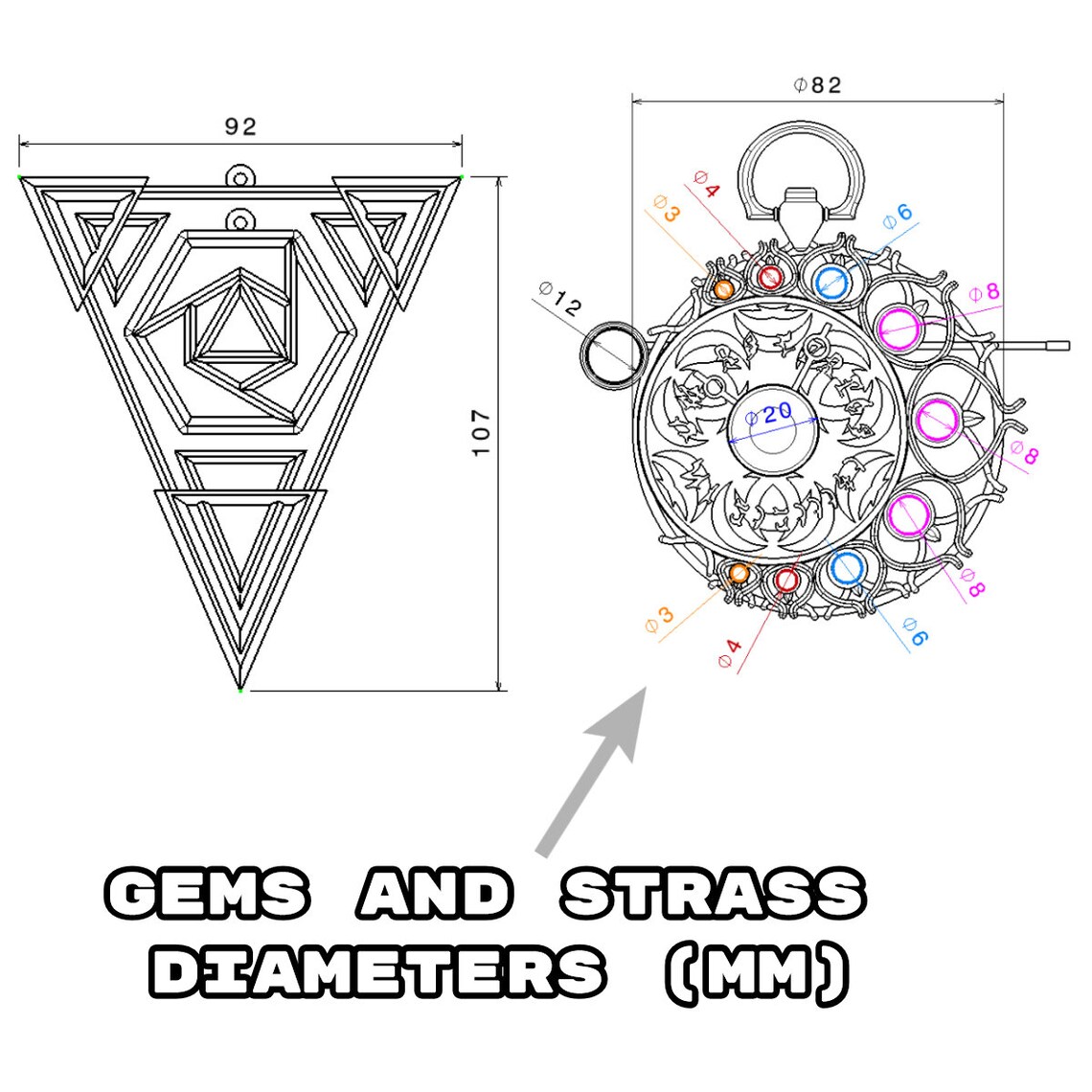 BAYONETTA 2 STL BUNDLE Umbran Watch Earrings 3d Files - Etsy