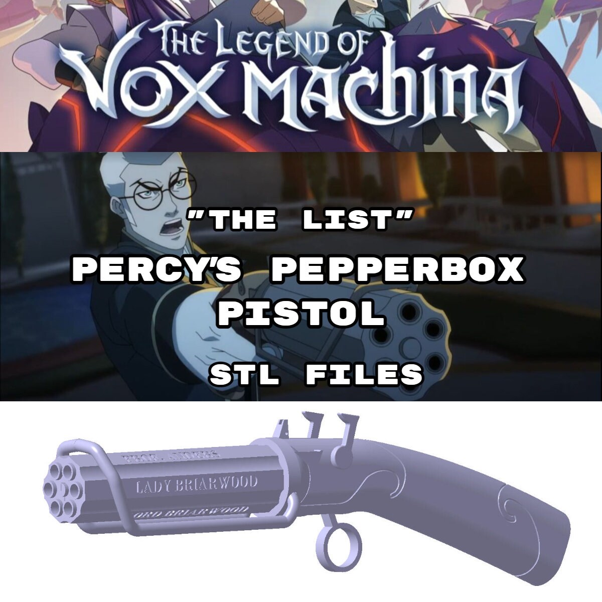 Percy's Gun the List STL 3D Files VOX - Etsy Canada