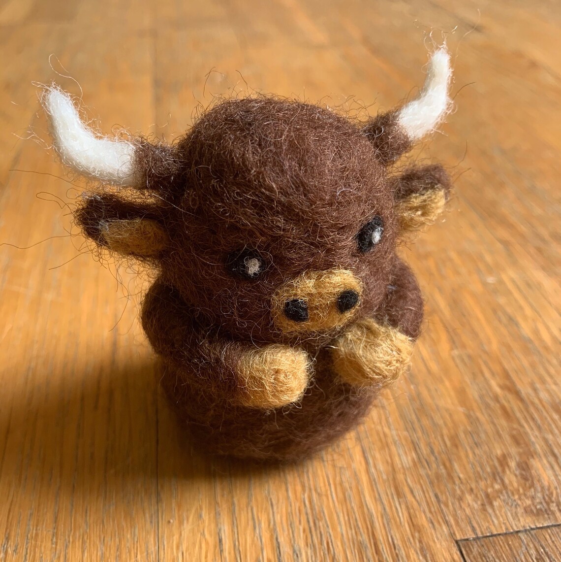 Needle Felted Bull Wooly the Bull Wool City Felts Mascot | Etsy