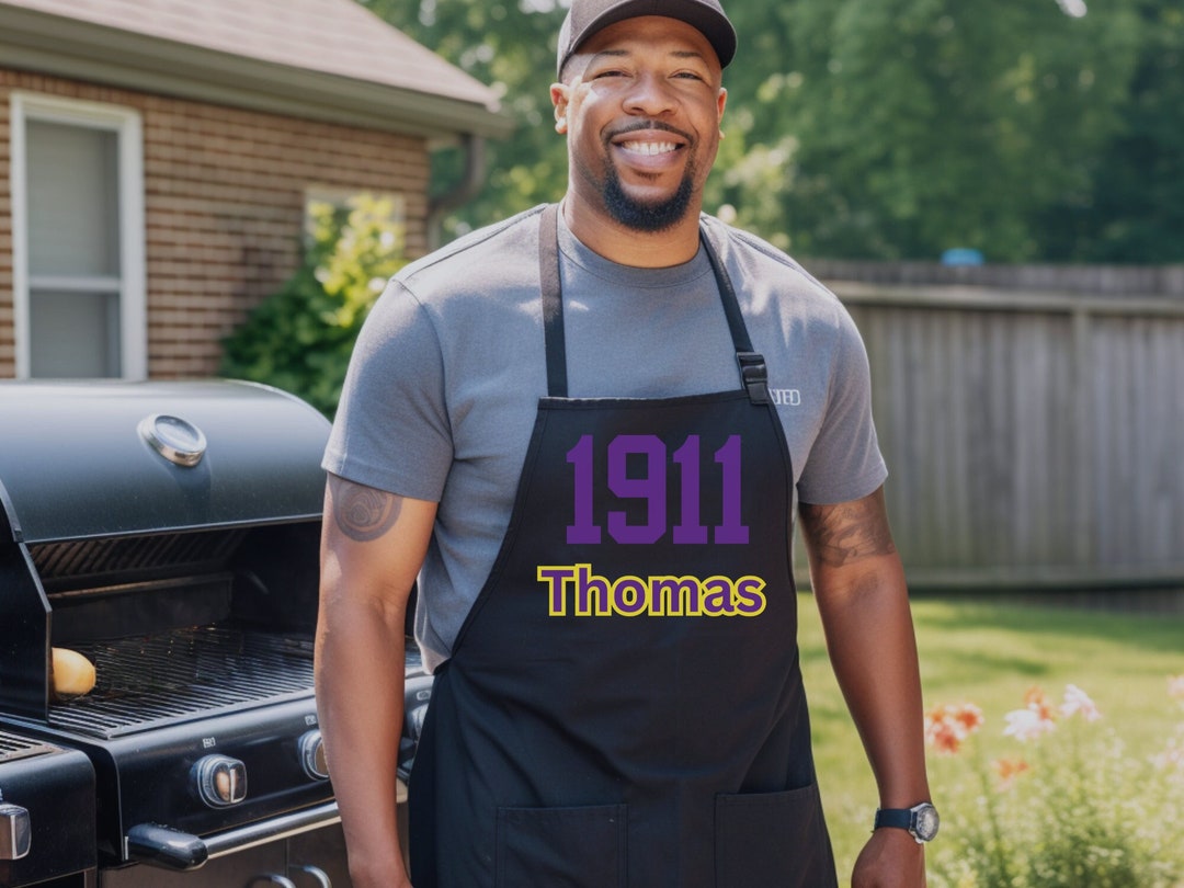 Personalized Apron for Men, Omega Psi Phi Apron, Gift for Dad, Fathers ...